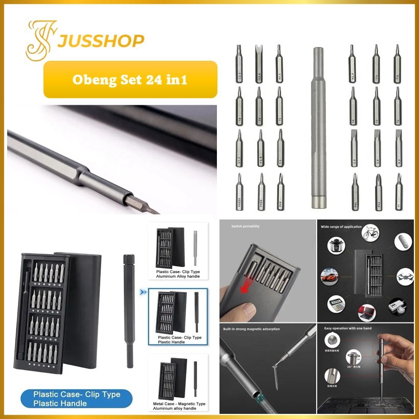 Jual Obeng Set 24in1 Obeng Magnet Screwdriver Kit Hardware Tools ...