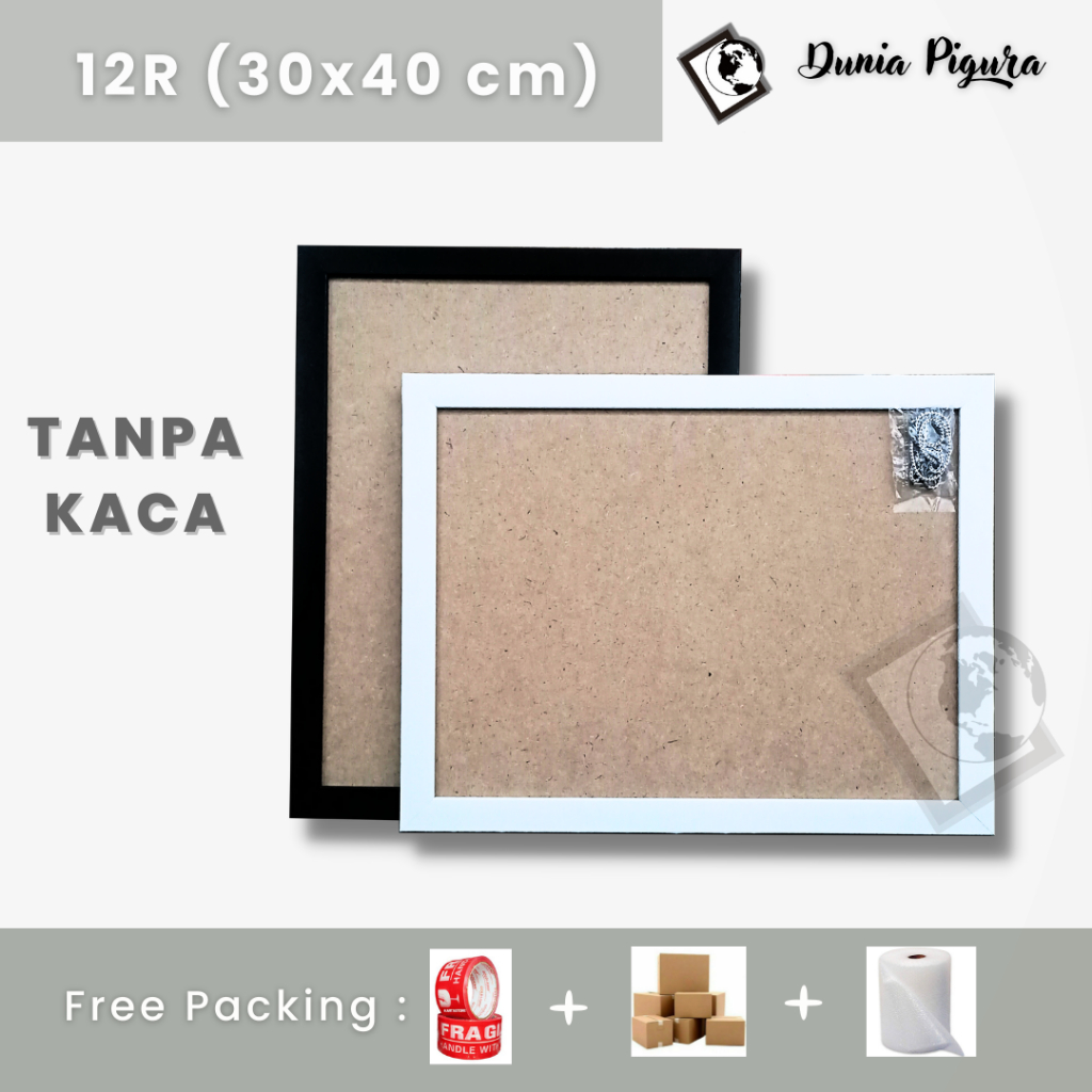 Jual Bingkai Foto 12R (30x40 cm) TANPA KACA Minimalis List 2,5 cm ...