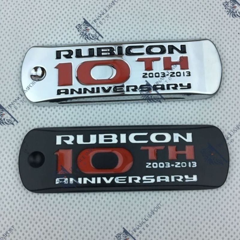 Jual Emblem Badge Rubicon 10th Anniversary Emblem Jeep JK Rubicon ...