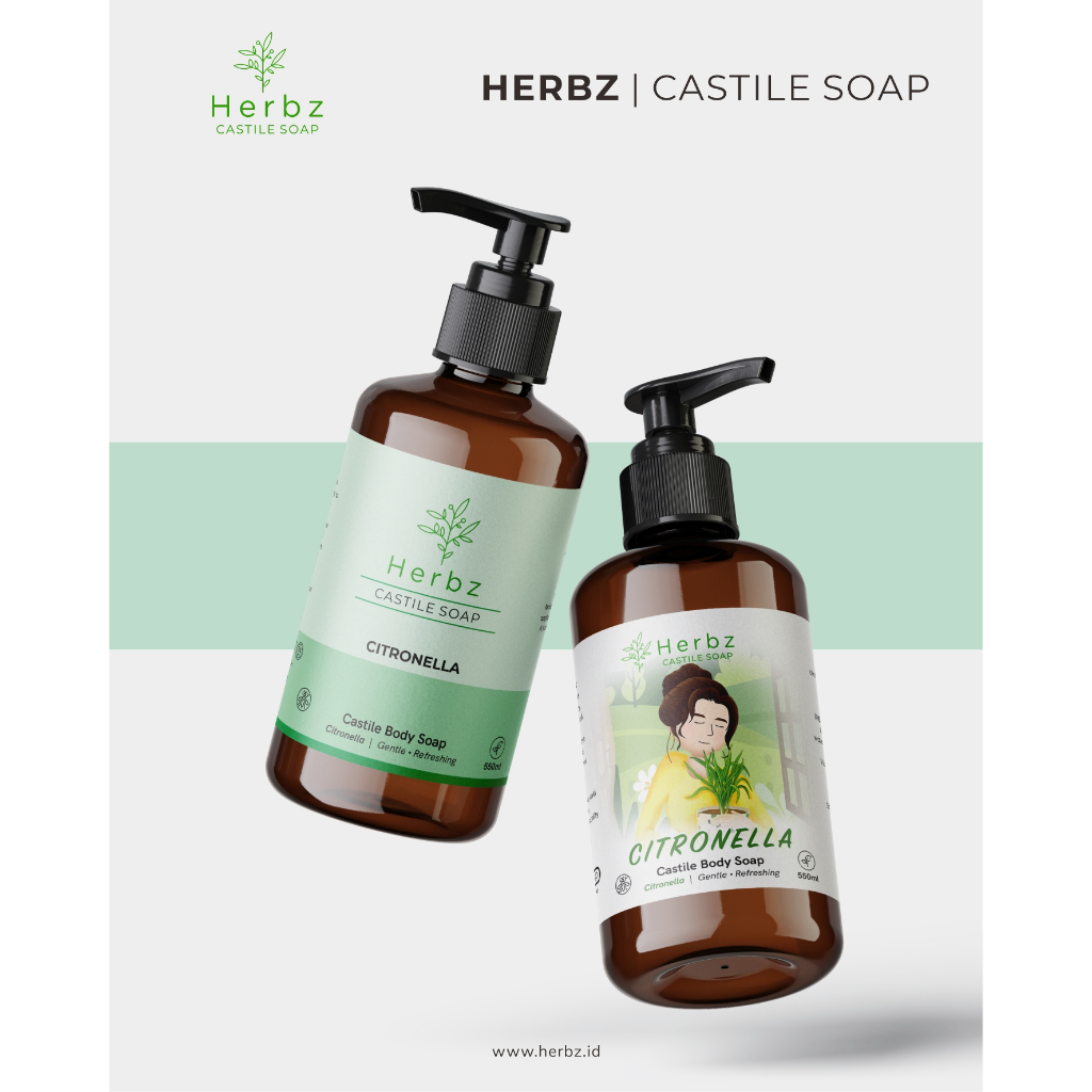 Jual Sabun Zaitun Castile Herbz Body Soap Sabun Mandi Cair 500ml ...