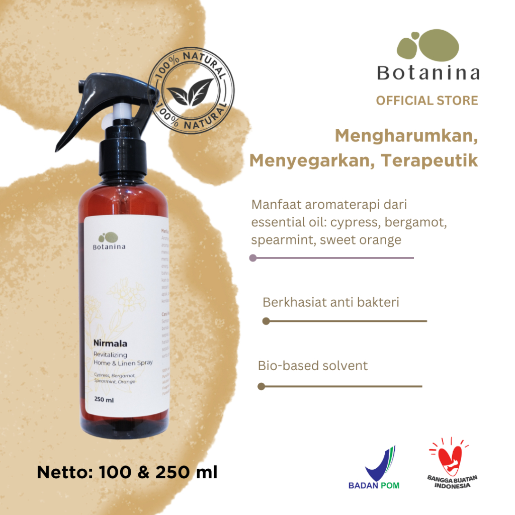 Jual Botanina Linen Mist Nirmala | Linen Spray Aromaterapi 100% Natural ...