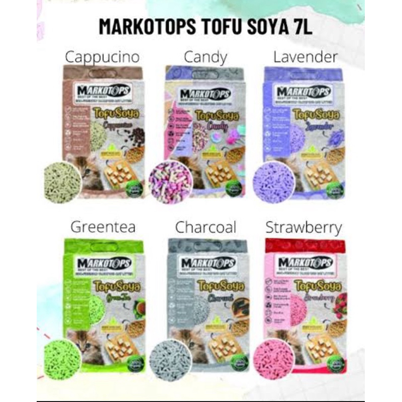 Jual Pasir Markotop tofu soya 7lt charcoal, green tea, capucino ...