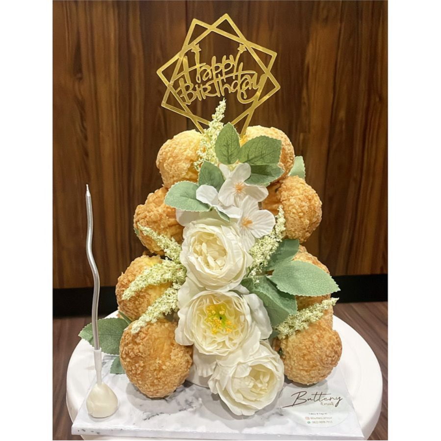 Jual CHOUX TOWER - Choux Au Craquelin Tower with Flower - Birthday ...