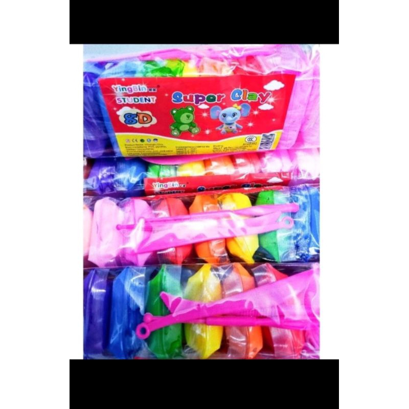 Jual besar 9 gram mainan clay klay slem bantal 1 pak isi 12 pcs ...