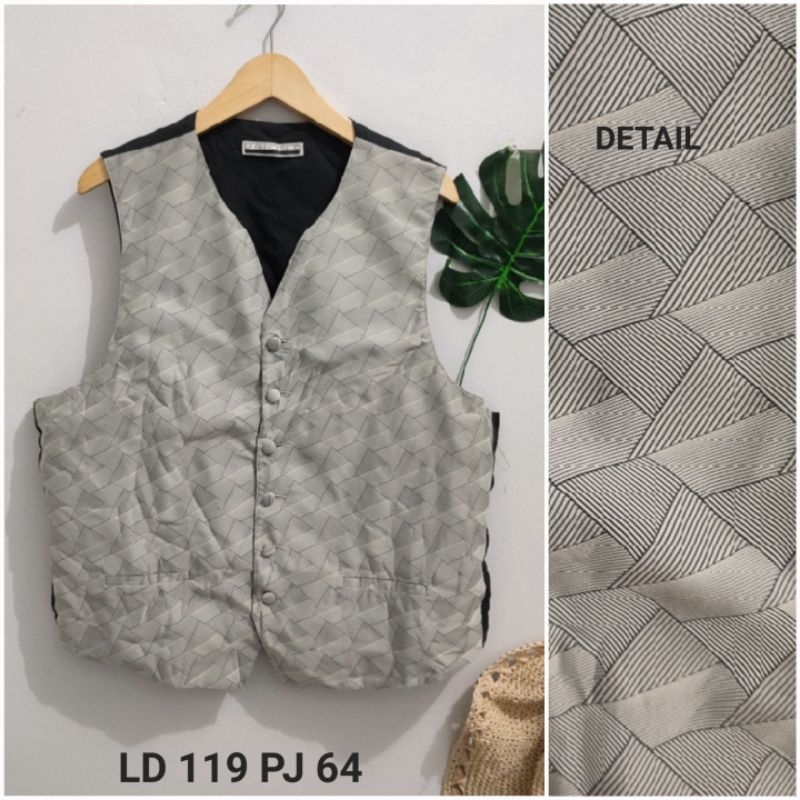 Jual Vest Blazer Motif Vintage / Rompi Blazer Motif Vintage / Tailored ...