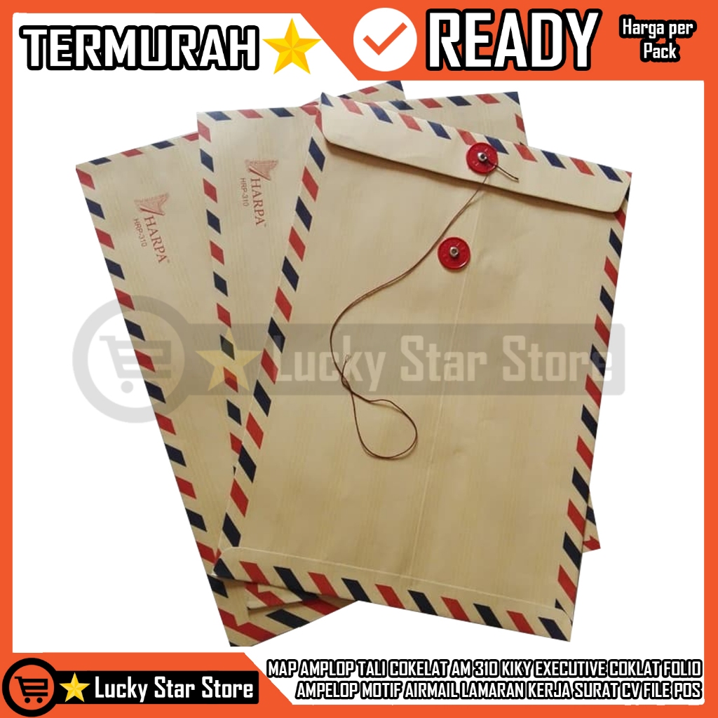 Jual KKY Map Amplop Tali Coklat Ukuran 25 X 35 Cm Cokelat Airmail Tebal ...