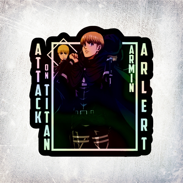 Jual STICKER HOLOGRAM ANIME ARMIN ARLERT ATTACK ON TITAN (SHINGEKI NO ...