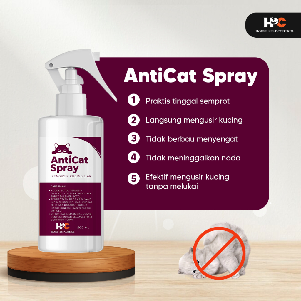 Jual Spray Pengusir Kucing Liar 500 ml Berak Pipis Sembarangan Cat ...