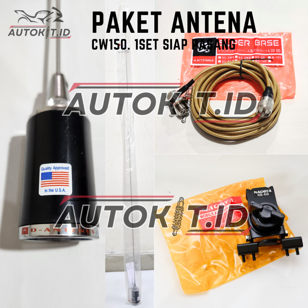 Jual PAKET ANTENA RIG MOBIL LARSEN CW150 KABEL TEFLON BREKET 1 SET SIAP PASANG | Shopee Indonesia