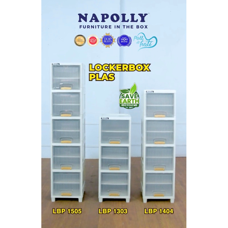 Jual LEMARI PLASTIK LOCKER BOX RAK SERBAGUNA NAPOLLY TOWER 1 BARIS ...