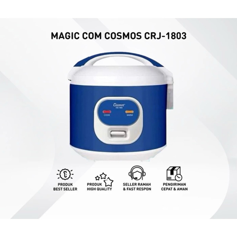 Jual Magic Com Rice Cooker Cosmos CRJ-1803 (1,2Liter) | Shopee Indonesia