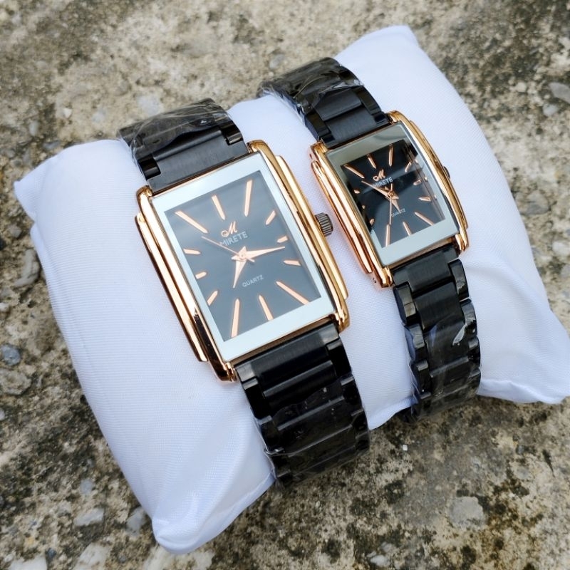 Jual JAM TANGAN COUPLE MIRETE ORIGINAL BRAND. ANALOG MODEL PERSEGI ...