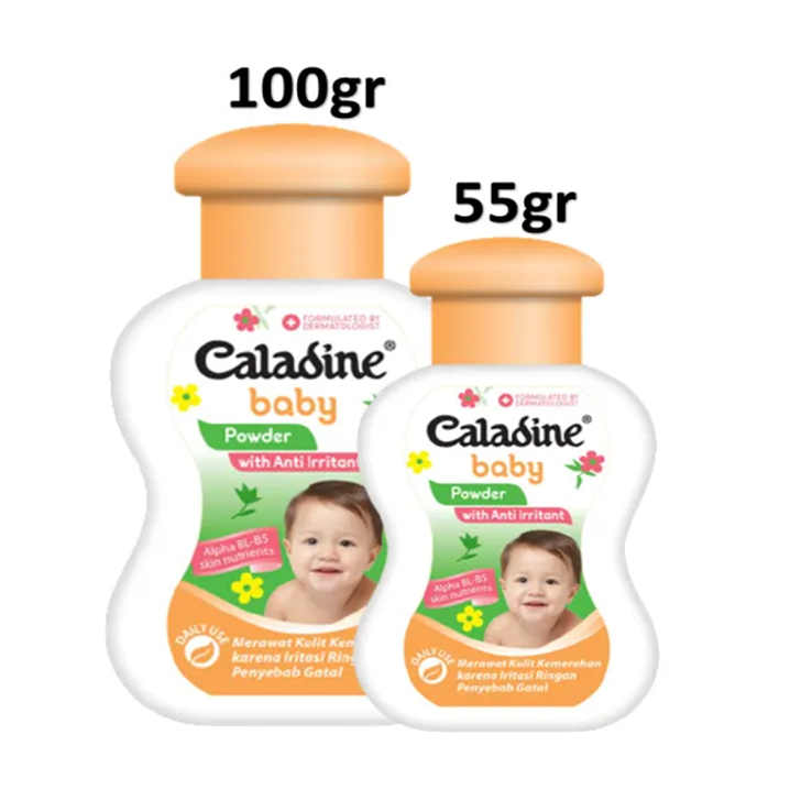 Jual Caladine Powder Bedak Bayi Baby Tabur 55gr & 100gr Botol ORIGINAL ...