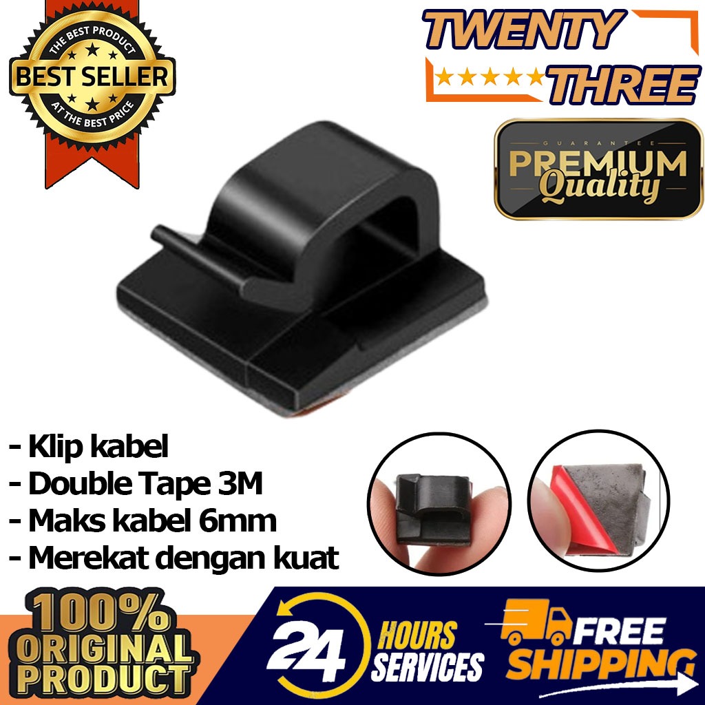 Jual Klip kabel tempel Klem kabel pengikat perapih Clip Cable ...