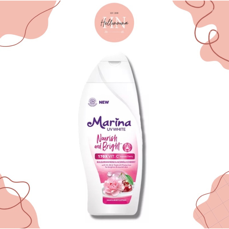 Jual MARINA - UV White Hand & Body Lotion 460ml | Shopee Indonesia