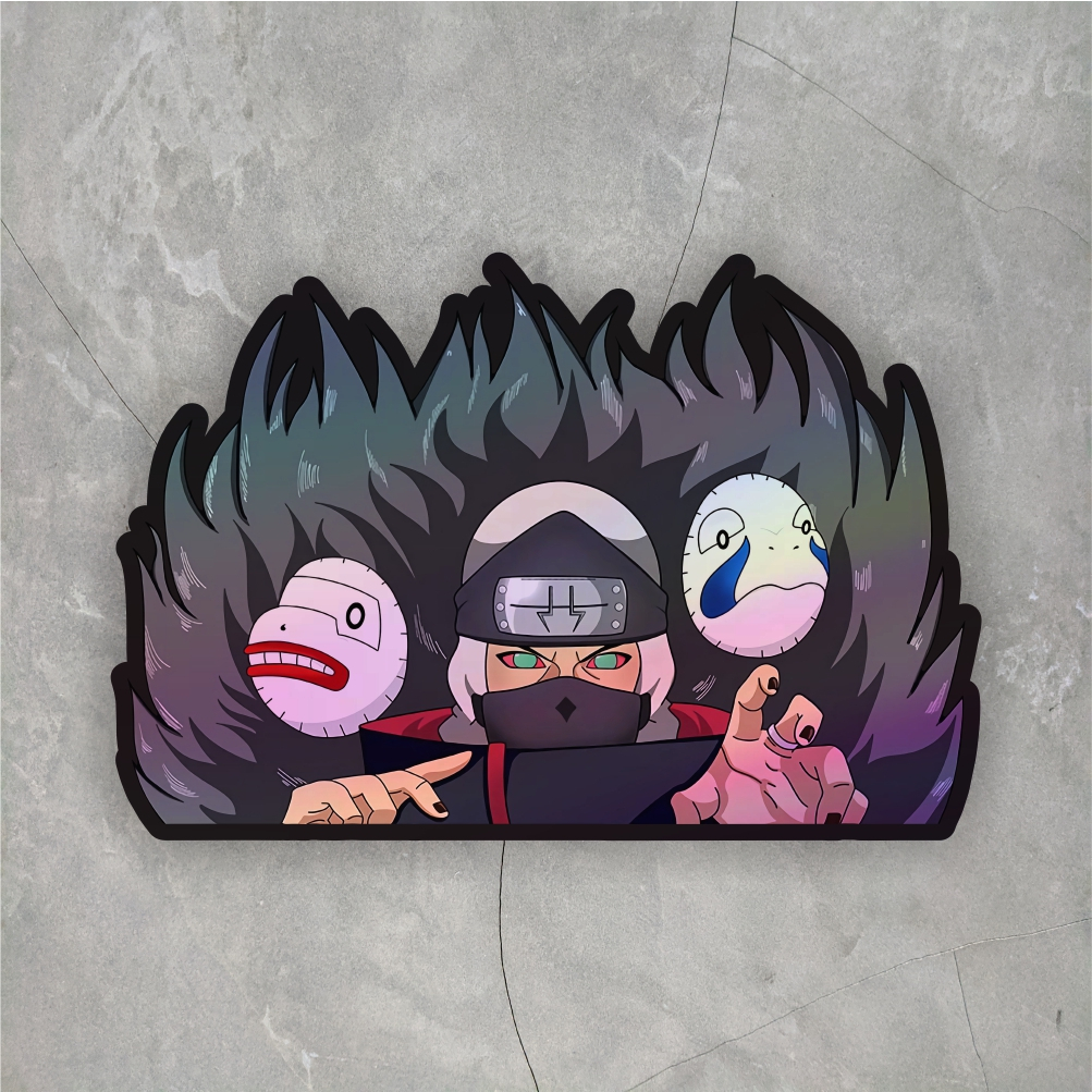 Jual Sticker Anime Hologram Kakuzu Akatsuki ukuran +- 8 cm sticker ...