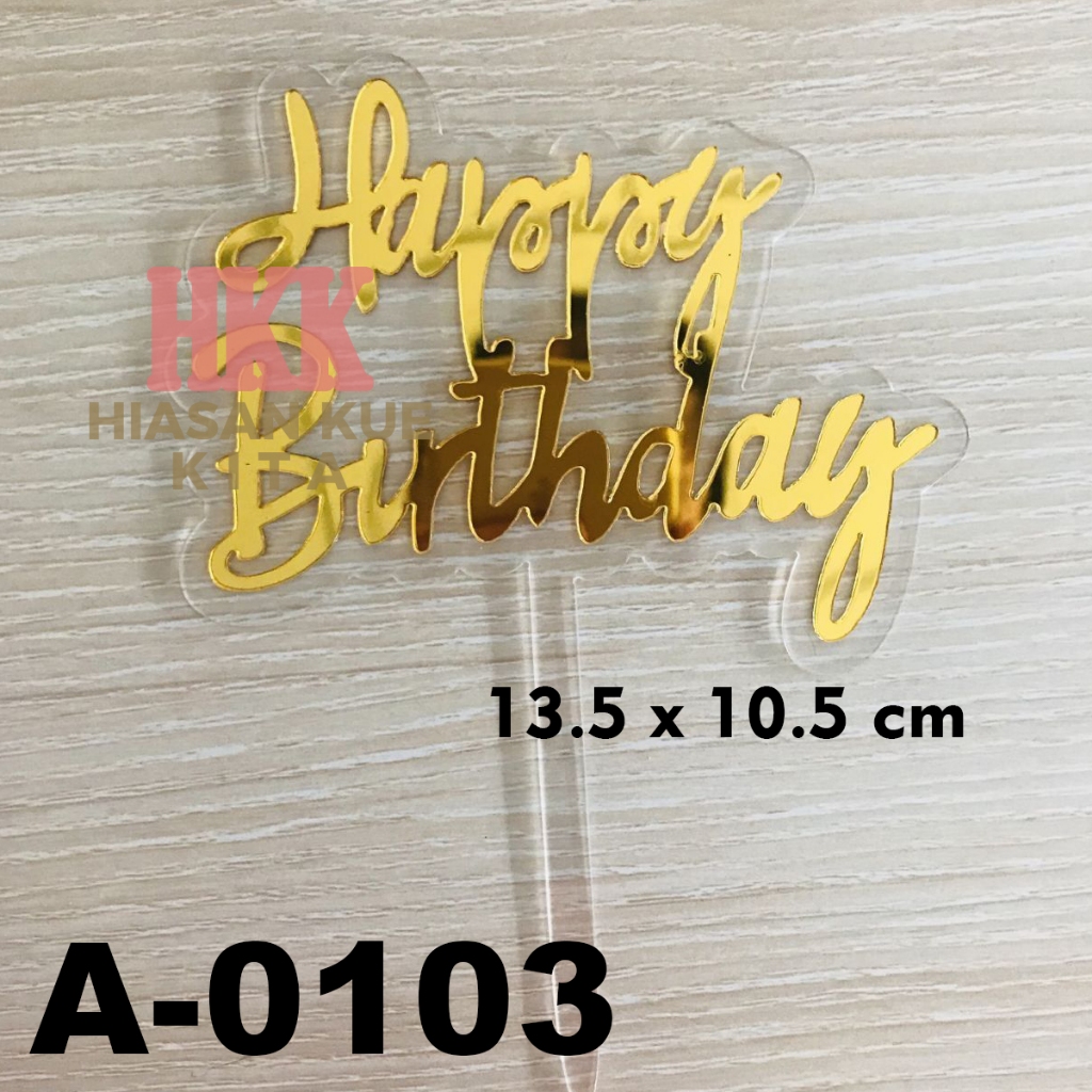 Jual TOPPER CAKE MINIMALIS ELEGAN ULANG TAHUN KUE ULTAH BIRTHDAY ...