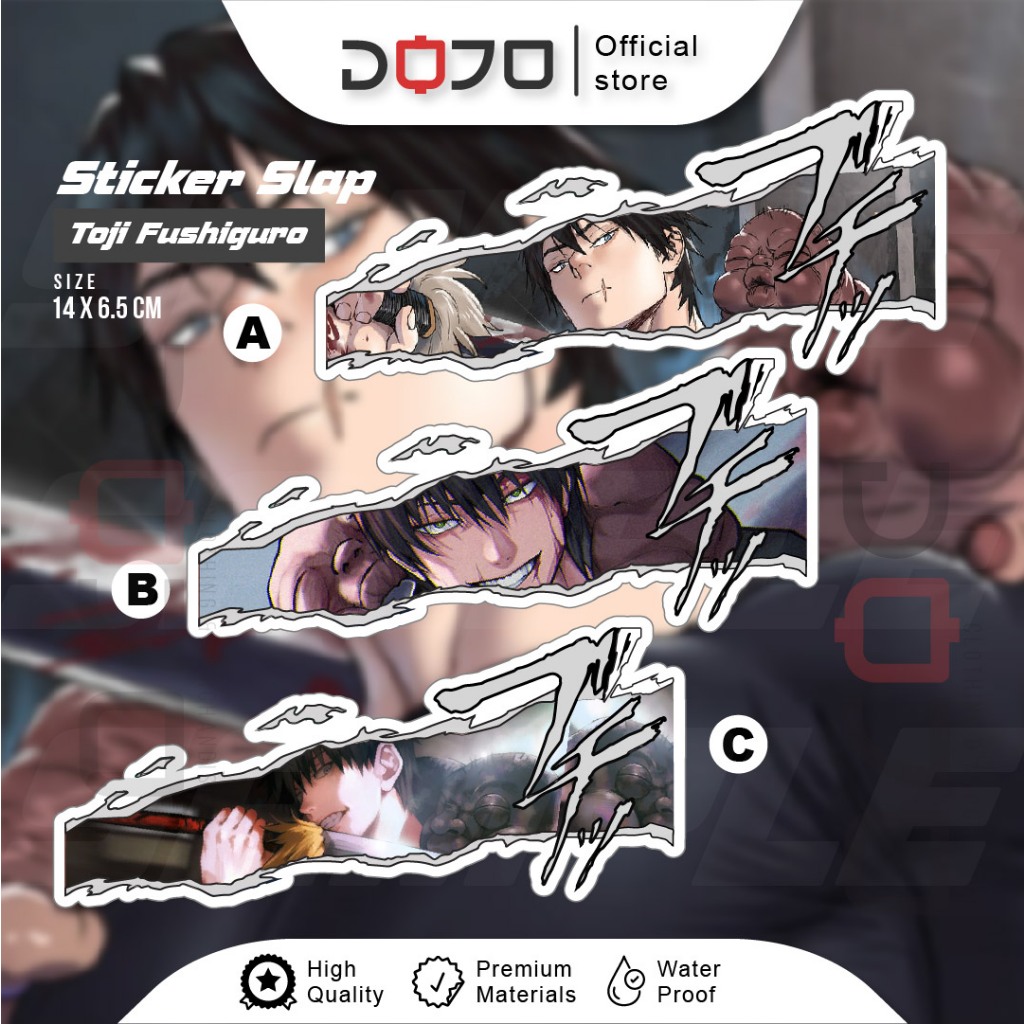 Jual Sticker VINYL anime Jujutsu Kaisen Warning motor mobil JDM ...