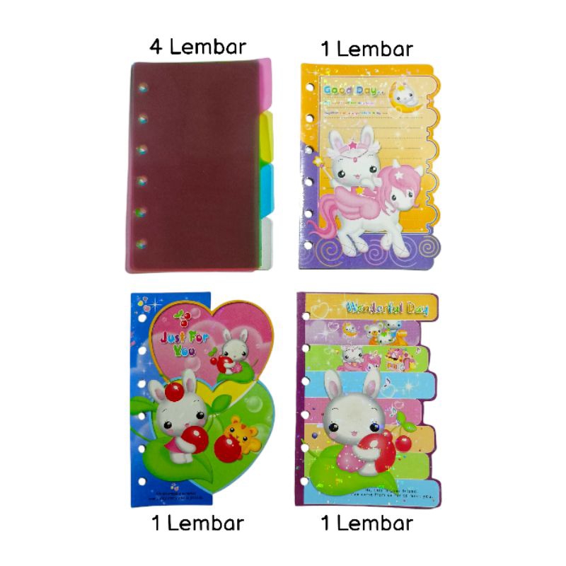 Jual PRELOVED - 7 Lembar Pembatas Divider Binder A7 Refill Binder A7 ...