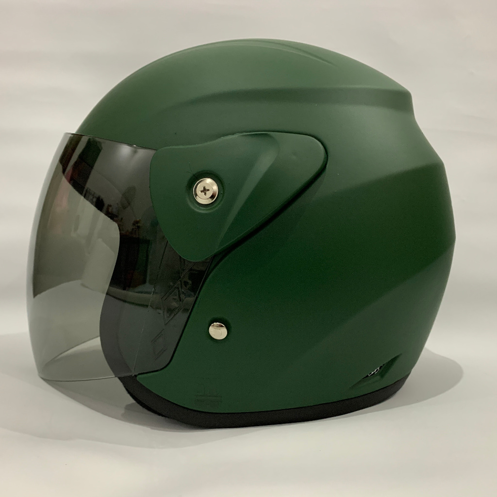 Jual Helm Nuvo Hijau Army Doff Polos Solid - SNI Dewasa BXP evo ...