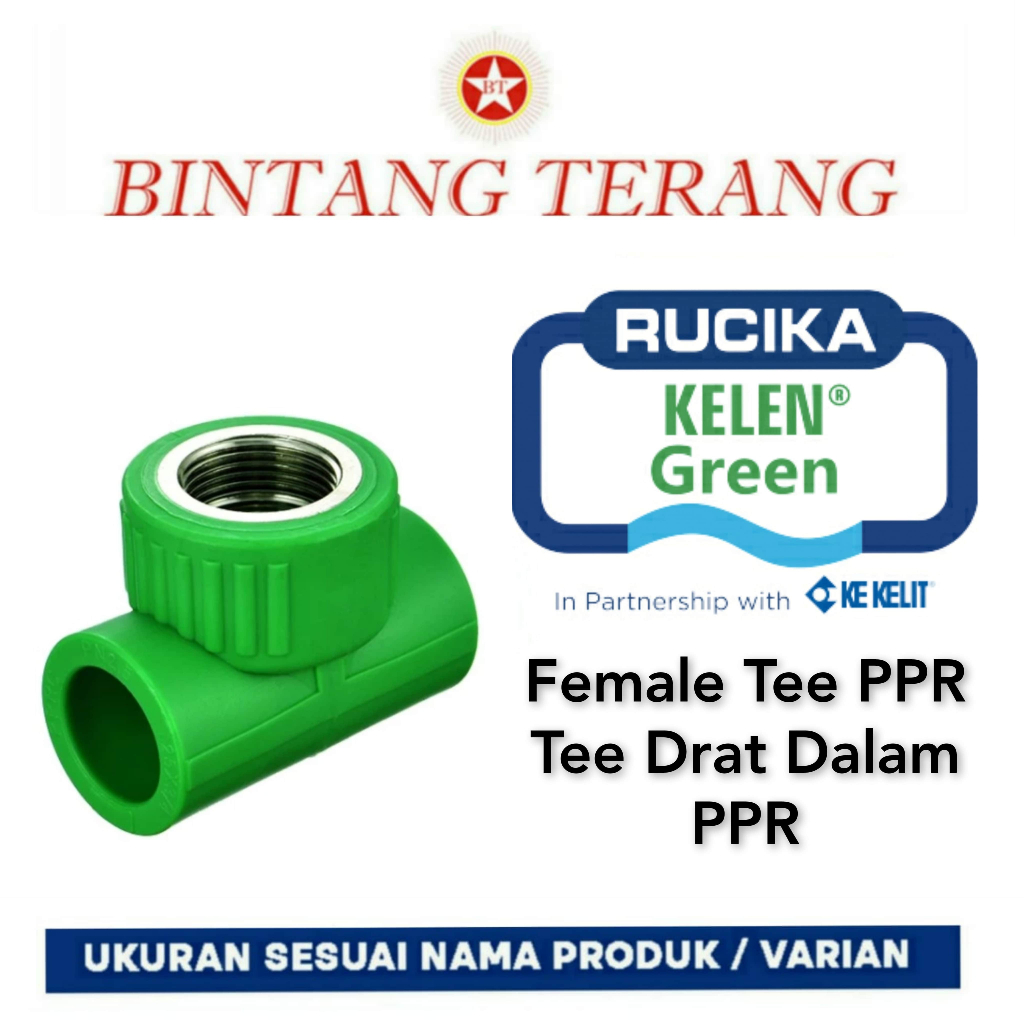 Jual Tee Drat Dalam PPR 1/2" ( 20 x 1/2") / Female Thread Tee PPR 1/2 Inch TDD 20mm | Shopee ...