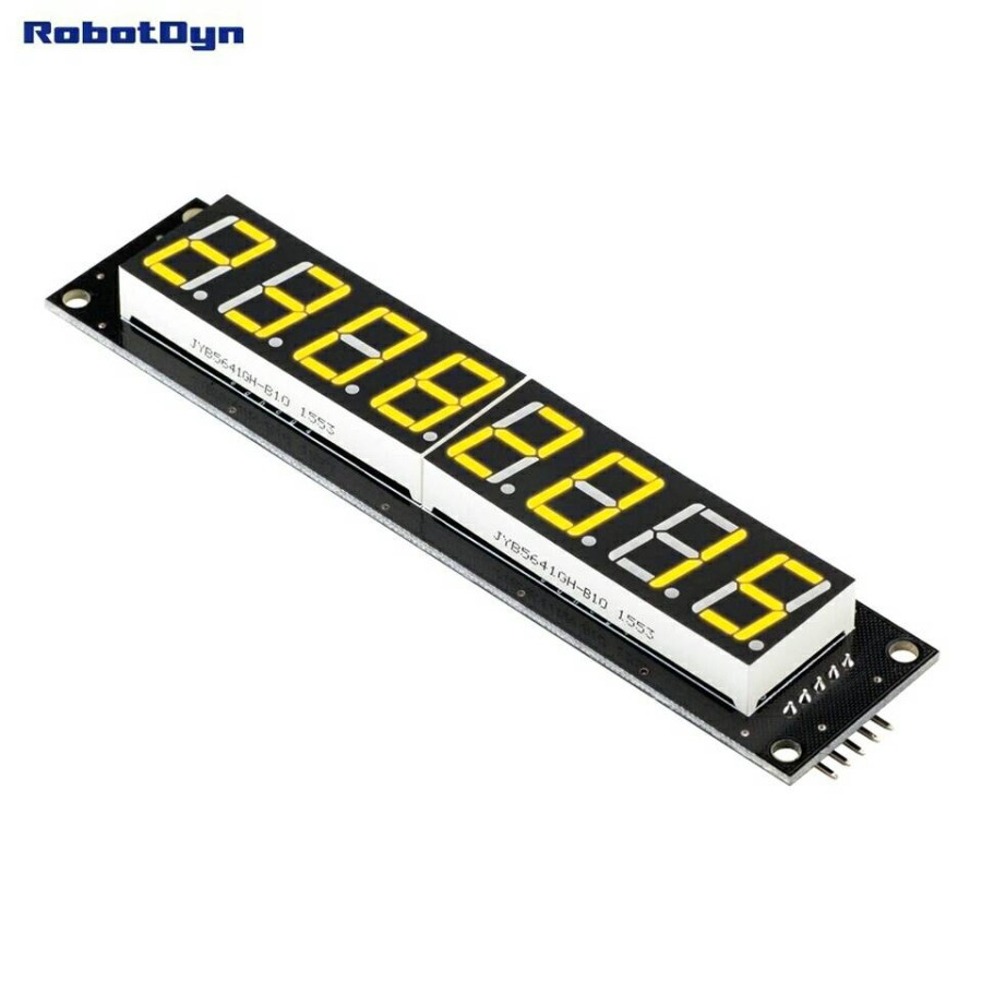 Jual 8-Digit LED Display Tube 7-segments 74HC595 YELLOW Color | Shopee ...