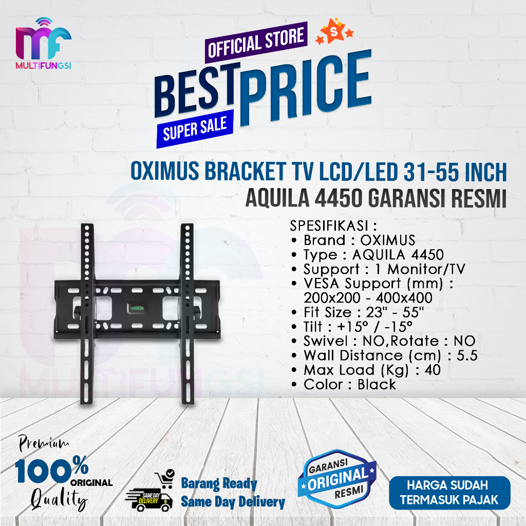 Jual Oximus Bracket TV LCD/LED 31-55 Inch Aquila 4450 Garansi Resmi ...