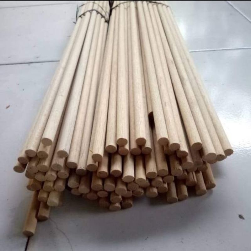 Jual Kayu dowel bulat 1cm (SUDAH FINISHING) panjang 50cm/tongkat kayu ...