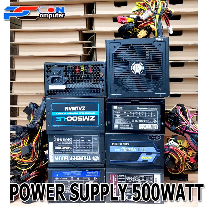 Jual PSU 500watt 2x6pin pure | Power Supply 500w 80+ / 500w 80 plus ...