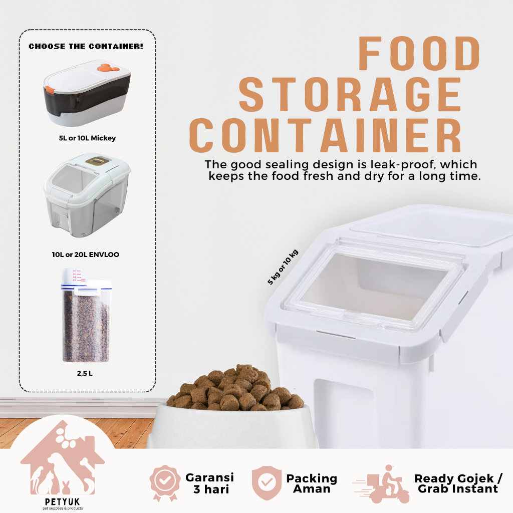 Jual Food kontainer Tempat Makan hewan Tempat Penyimpanan Serbaguna ...