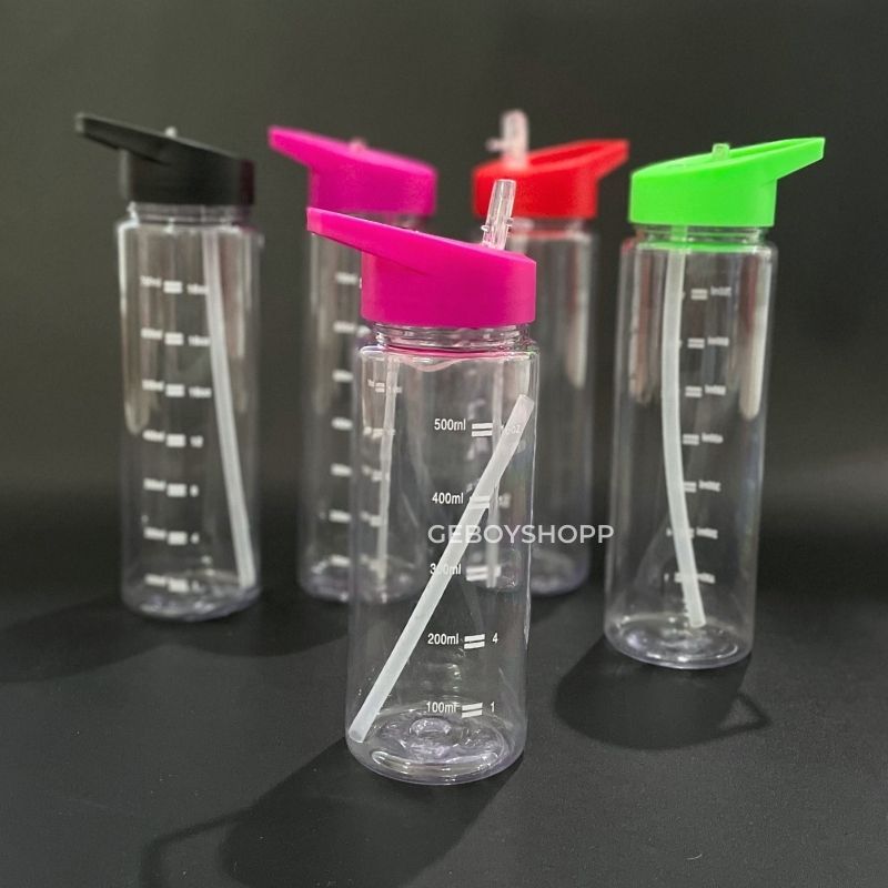 Jual Botol Minum Straw / Tempat Minum Unik / Botol Air Straw Foodgrade ...