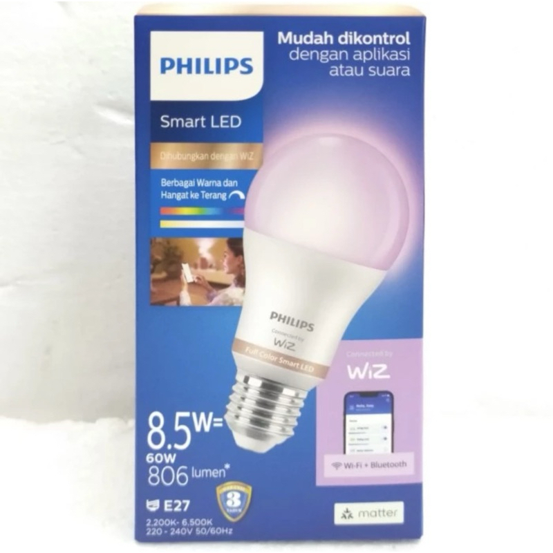 Jual Smart Led Bulb 8,5 Watt BLE Bluetooh WIFI Multicolor WarnaWarni ...