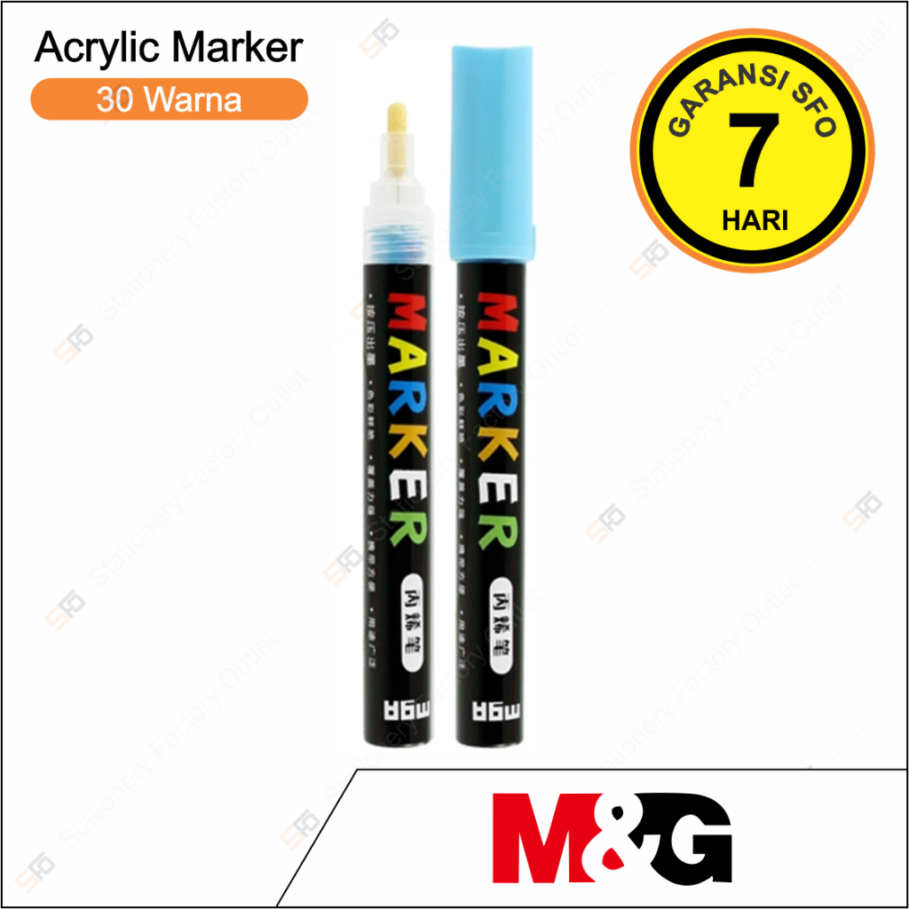 Jual Spidol Akrilik M&G Satuan - Acrylic Marker Multifungsi - SFO ...