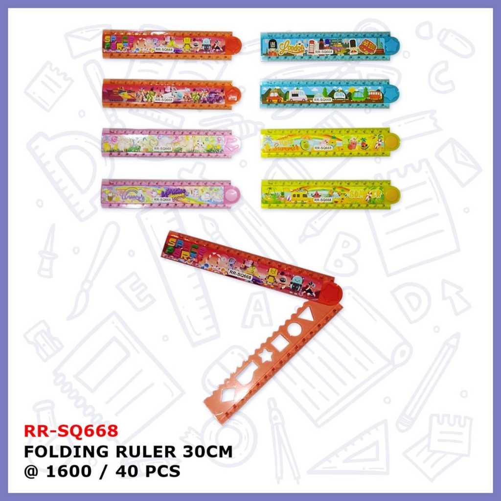 Jual Penggaris Lipat SQ 30 cm Karakter (1pcs) | Shopee Indonesia