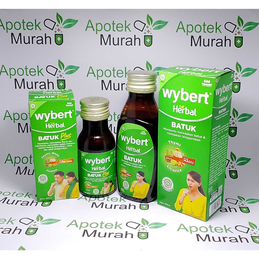 Jual Wybert Herbal Batuk Sirup 60 ml / 100 ml Extra Thymi dan Madu | Shopee Indonesia