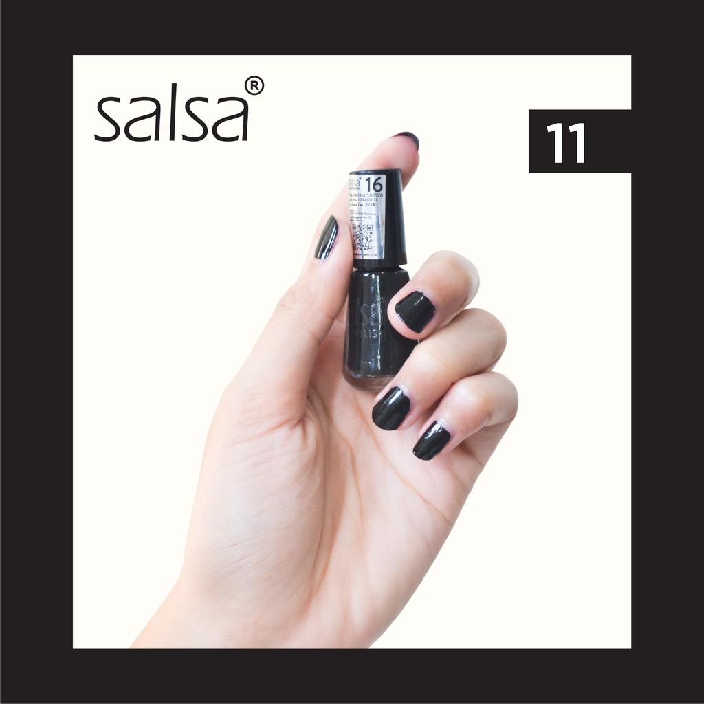 Jual SALSA Kutek Hitam Nail Polish Cat Kuku Black 6 ML Original BPOM ...