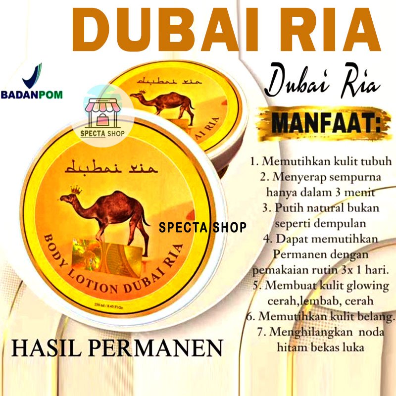 Jual Dubai Ria Handbody Dosis Tinggi Dosting Kemasan Terbaru BPOM Raja ...