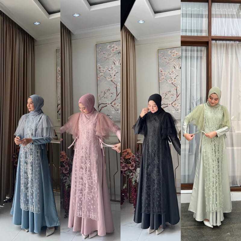 Jual BEST SELLER NEW LADY DRESS BAHAN SILK+TULLEPOLOS BUSUI FRIENDLY ...