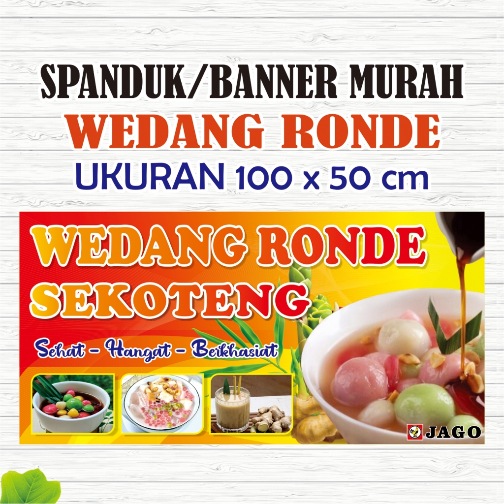 Jual Spanduk Banner WEDANG RONDE SEKOTENG SUSU JAHE | Shopee Indonesia