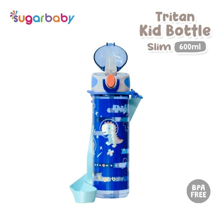 Jual Sugar Baby Tritan Kid Bottle Special Straw / Kid Bottle Slim 600ml - Botol Minum Sekolah ...