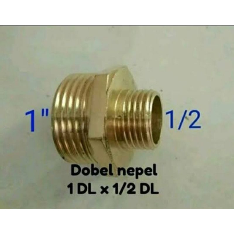 Jual Double Nepel 1/2×1" Kuningan | Shopee Indonesia
