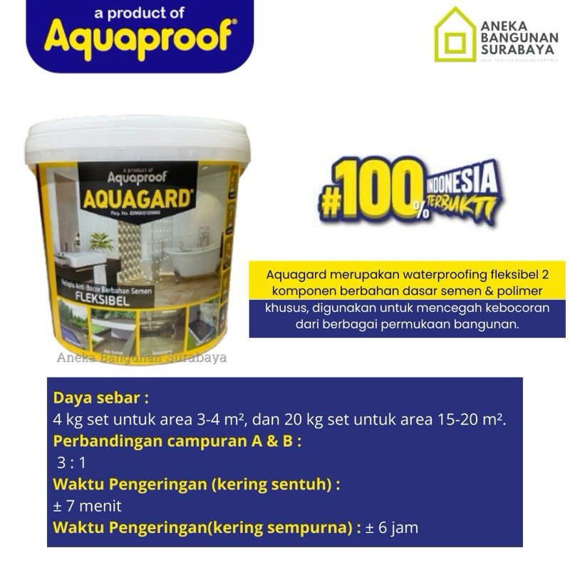 Jual Aquagard 4kg pelapis anti bocor 2 komponen by Aquaproof ...