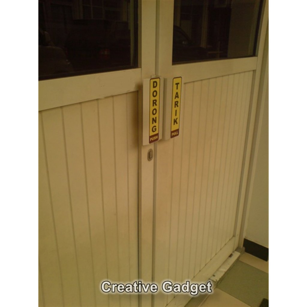 Jual Sticker Sign / signage Elegan untuk Pintu ( Tarik - Dorong - Geser ...