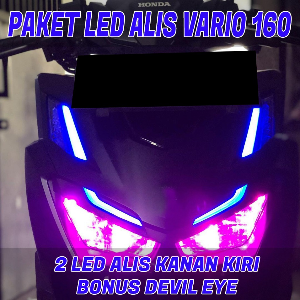 Jual PAKETAN LAMPU ALIS VARIO 160 BONUS DEVIL EYE NON BINTIK LAMPU ALIS ...