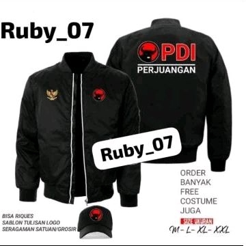 Jual JAKET PARTAI PDI PERJUANGAN- Jket bomber -PREE TOPI TRENDY ...