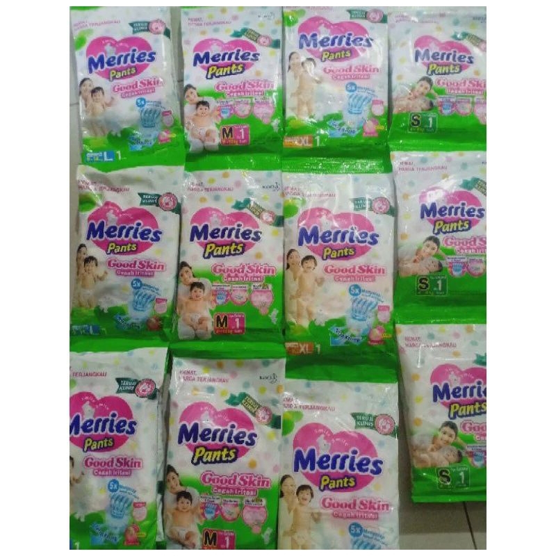 Jual Merries Pants Popok Celana Bayi Ukuran S, M, L, XL 1 Pcs | Shopee ...