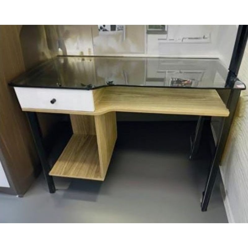 Jual Meja Kerja - Meja Belajar - Meja Tulis Kaca Tempered Glass 9685 ...