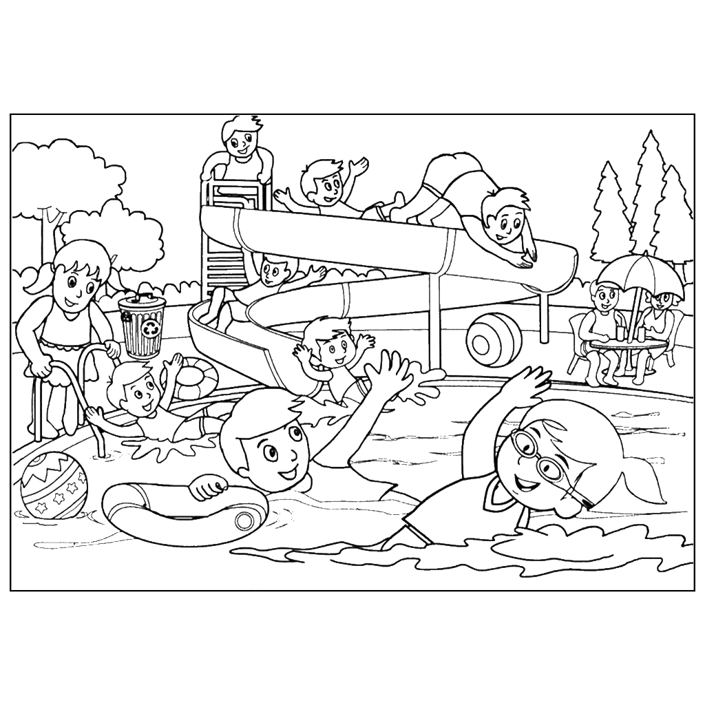 Jual Kertas Gambar Mewarnai Tema Taman Bermain | Kertas Mewarnai ...