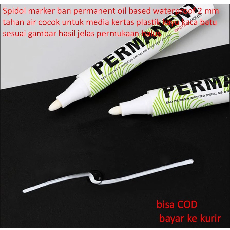 Jual Spidol marker ban permanent oil based waterproof 2 mm tahan air ...
