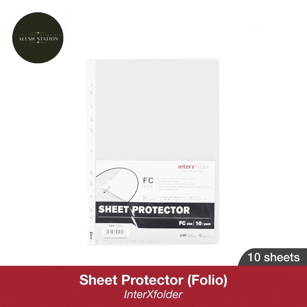 Jual Sheet Protector Folio isi 10 lembar Inter x folder / Plastik PP ...